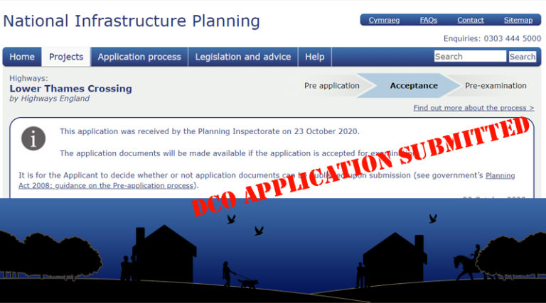 LTC DCO application submitted by Highways England LTC DCO application submitted by Highways England